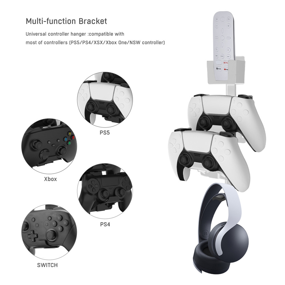 Soporte de pared para PS5 PS4 Xbox Switch Gamepad Auriculares Hanger ...