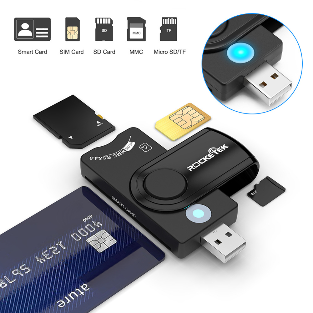 Lector de Tarjetas Inteligente CR310 TF Memoria SIM USB2.0 Adaptador ...