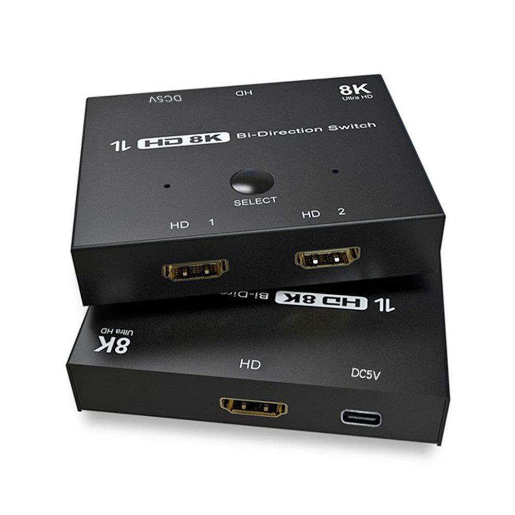 Adaptador de conmutador 2,1 compatible con HDMI, divisor 4K 8K 1x2 2x1 ...