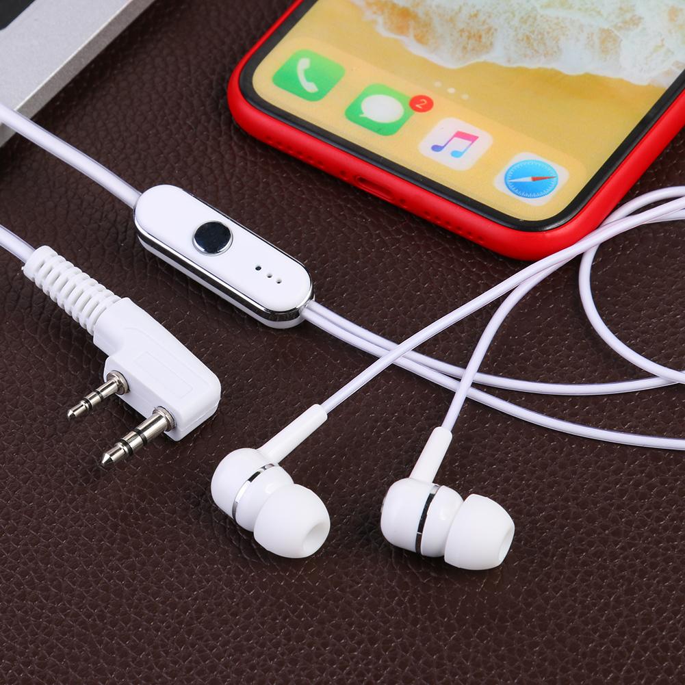 Auricular dual de 2 pines con micrófono PTT para Radio Walkie Talkie ...