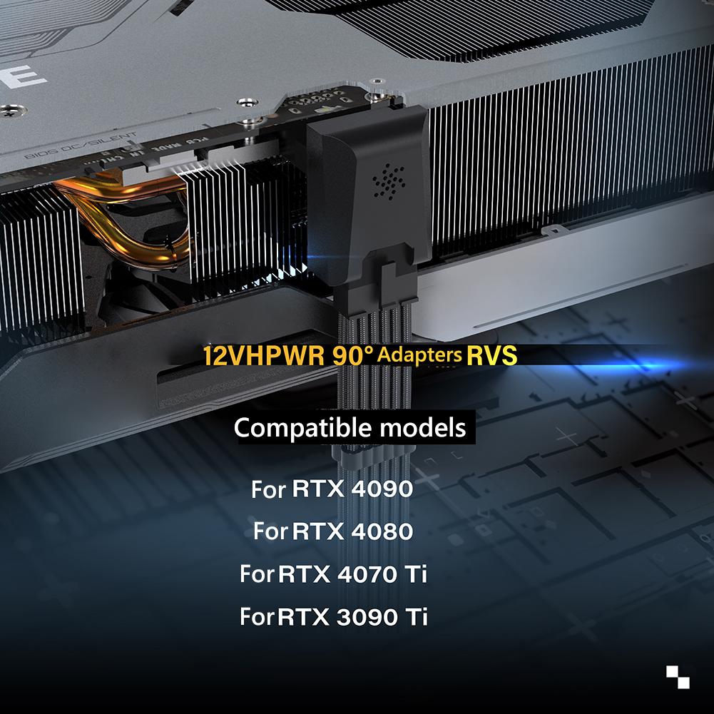 Adaptador de corriente 450W para tarjeta gráfica RTX 4090 4080 4070 Ti 3090 (RVS negro ...
