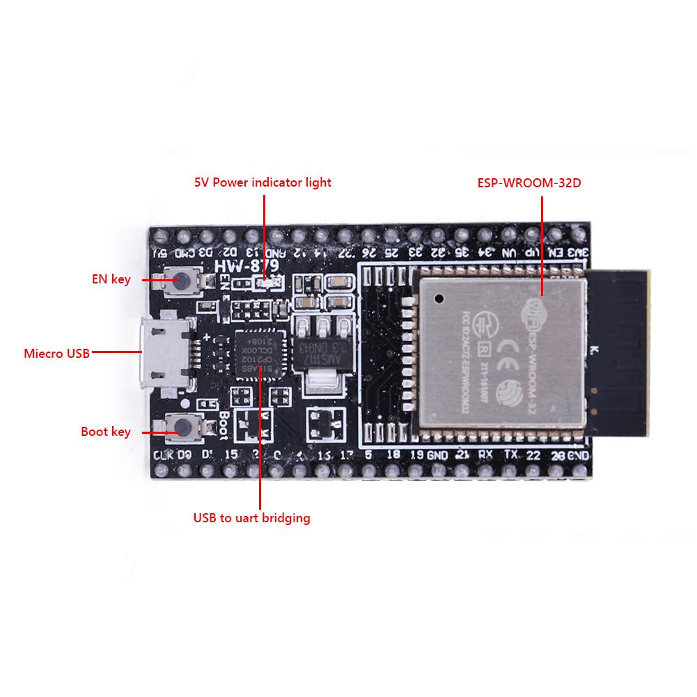 Placa de desarrollo ESP32, 500mA, placa central de ESP32-DevKitC, WiFi, compatible con Bluetooth ...